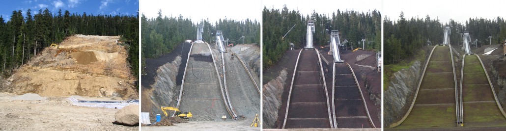 Ski Jump construction for the 2010 Olympics - Looking Back - Denbow